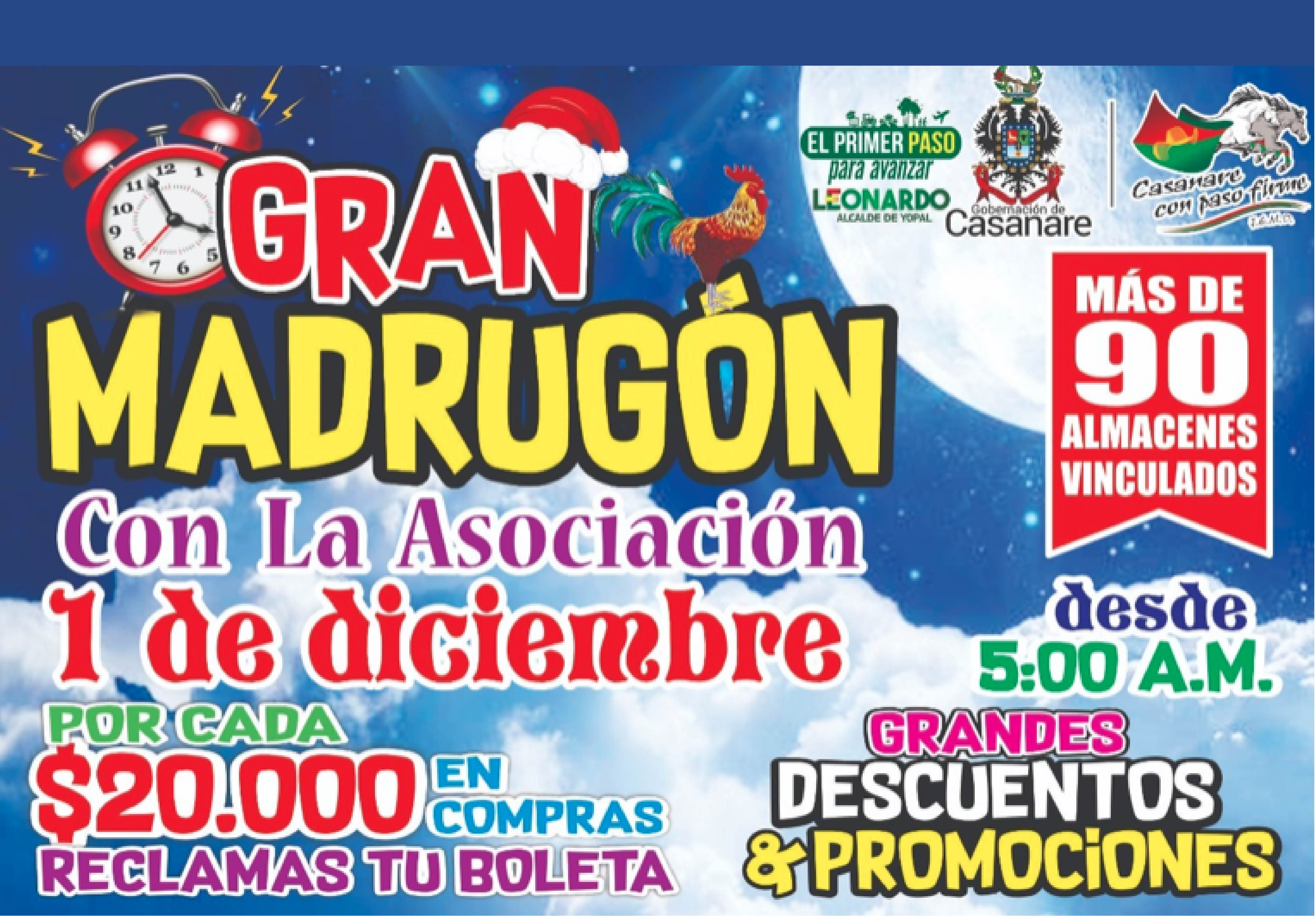 Precios de locura: Gran Madrugón en el comercio de Yopal este sábado