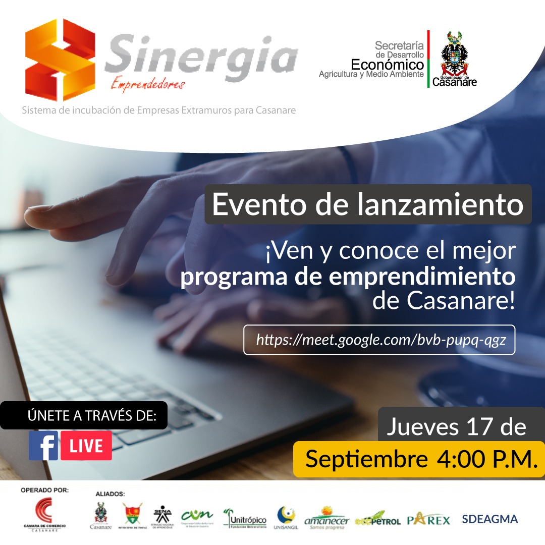 Este jueves se lanza la Sexta Versión del programa SINERGIA en Casanare
