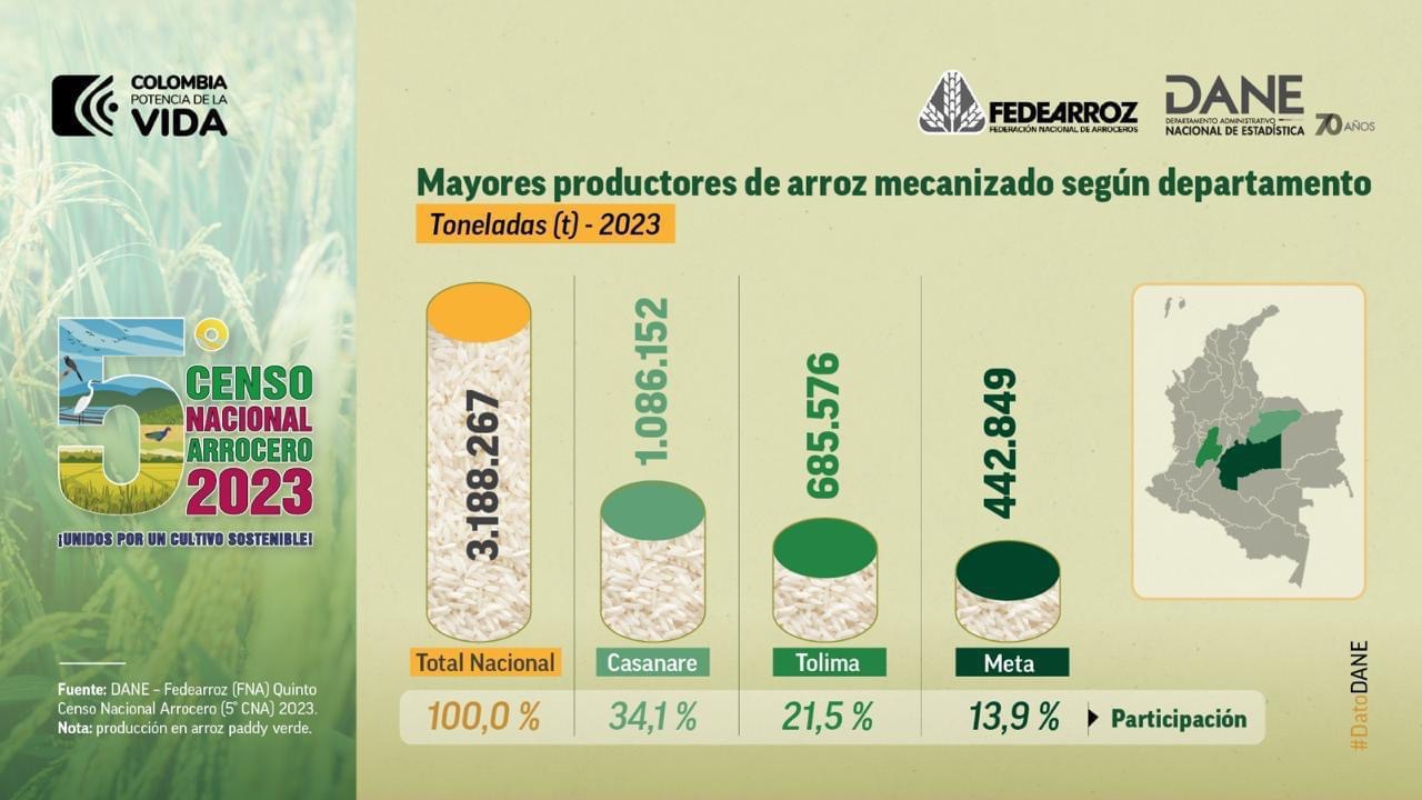 SOMOS PRIMEROS: Casanare lidera la producción de arroz en Colombia